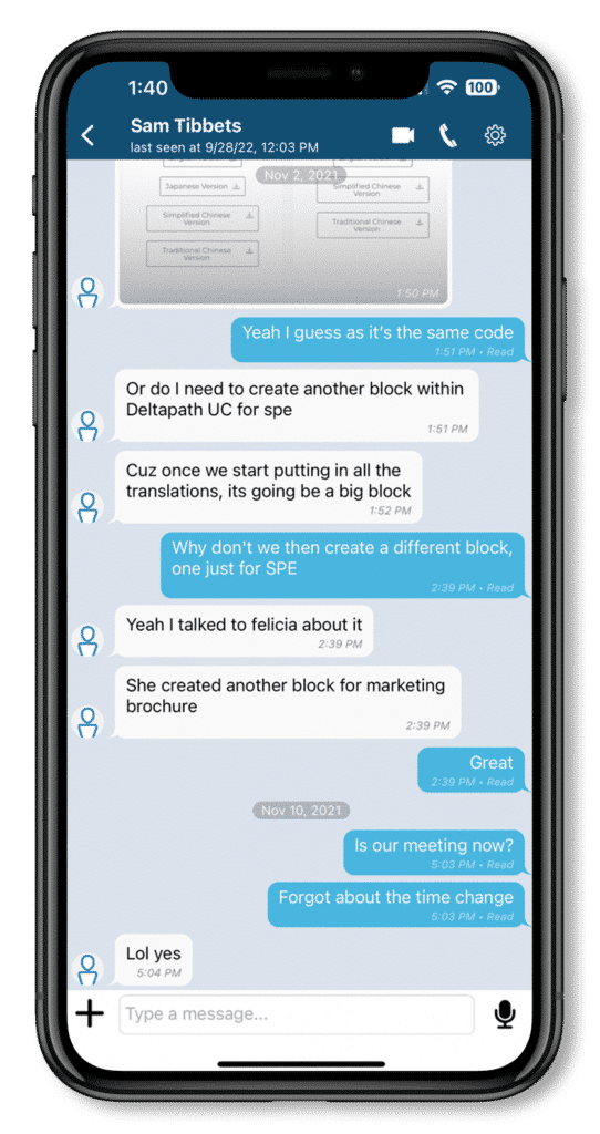 Enterprise Instant Messaging App - Deltapath